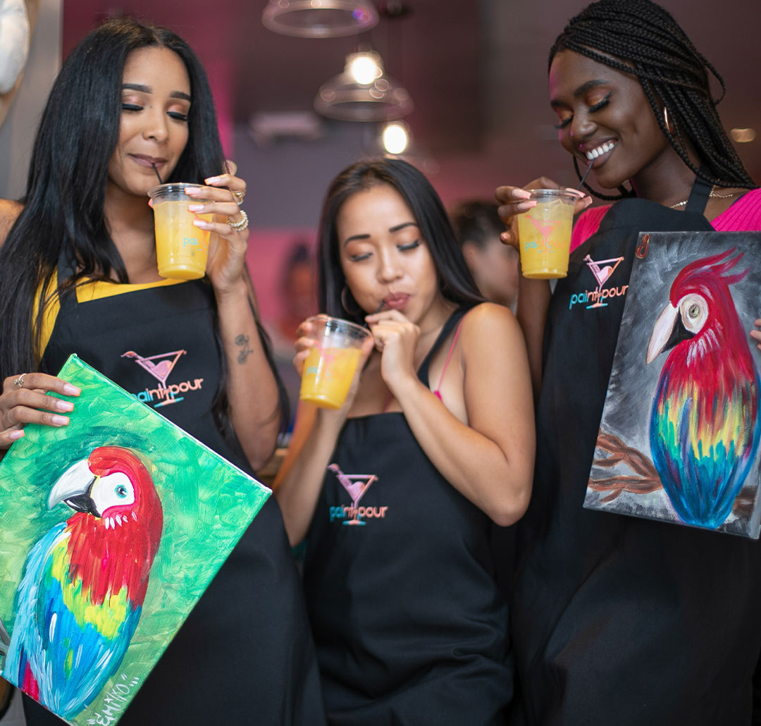 Paint like Picasso. Drink like Van Gogh. - Paint 'N Pour
